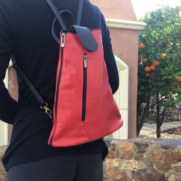 Vera Pelle | Bags | Backpackpurse In Italian Leather | Poshmark